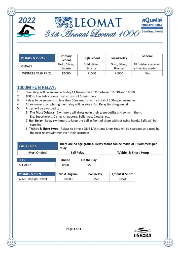 Rules & Regs - Leomat 1000