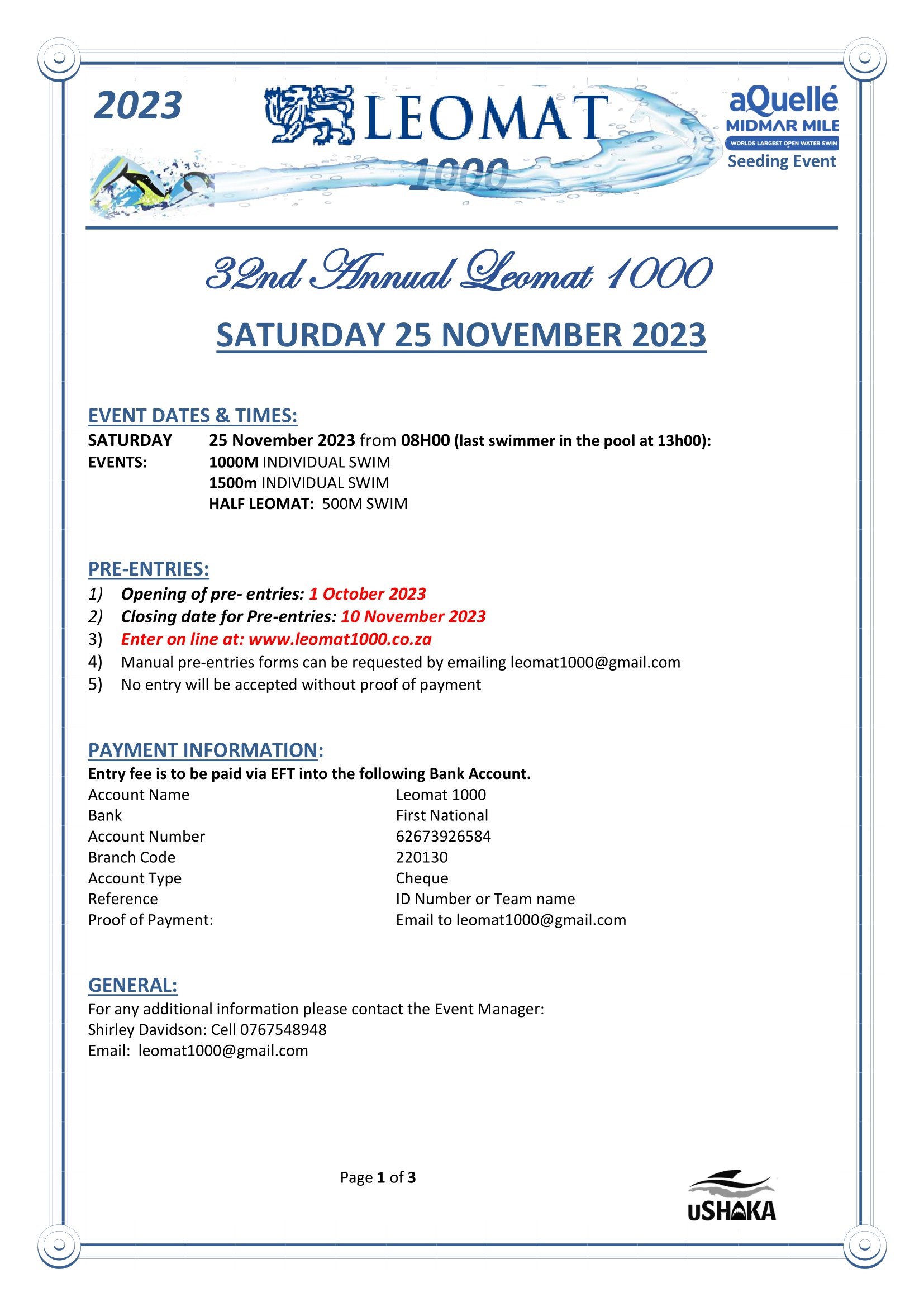 Rules & Regs – Leomat 1000